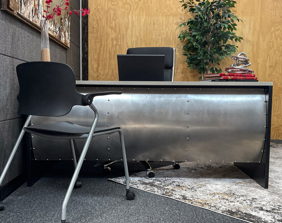 Stainless Steel Barrel Front Desk | urban9-5 – Urban 9-5