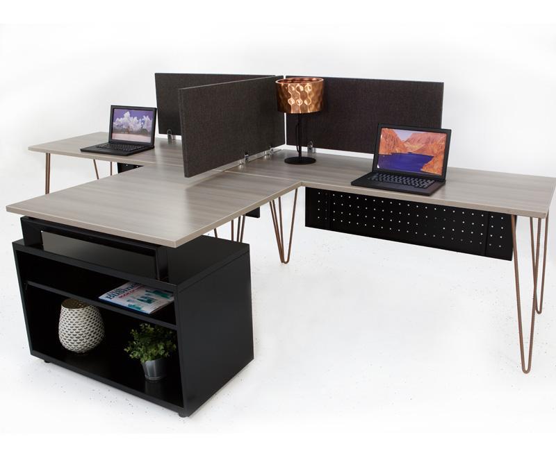 Industrial Modern Double Workstation- Customize – Urban 9-5