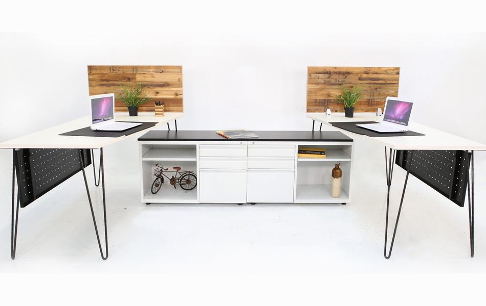 Industrial Modern Double Workstation- Customize – Urban 9-5